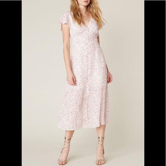 BB Dakota | Dresses | Bb Dakota Pink Petals Midi Dress | Poshmark